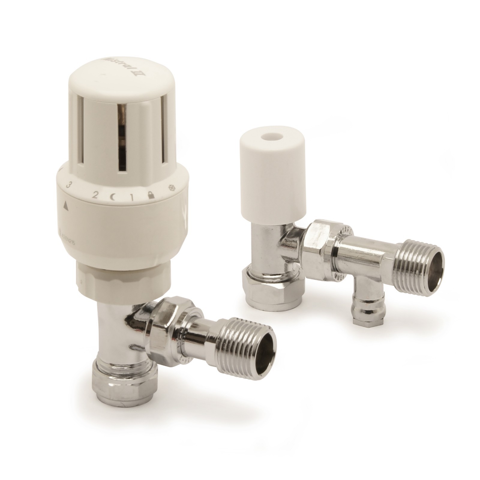 Pegler 42255 Mistral II TRV & Lockshield Pack with Drain-Off Nickel ...