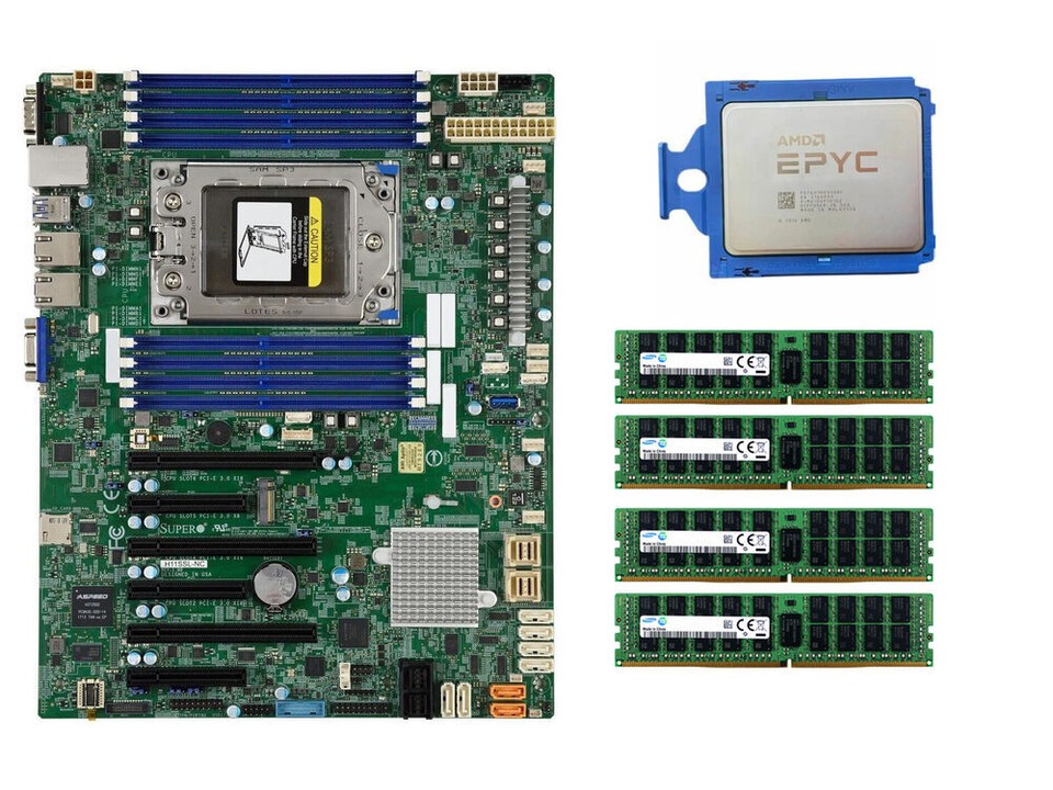 AMD EPYC 7261 CPU + Supermicro H11SSL-NC + 2133P RAM Multiple options ...