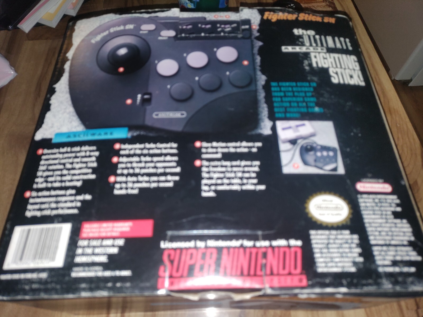 Fighter Stick SN Arcade Stick Controller ASCIIWARE (Super Nintendo ...