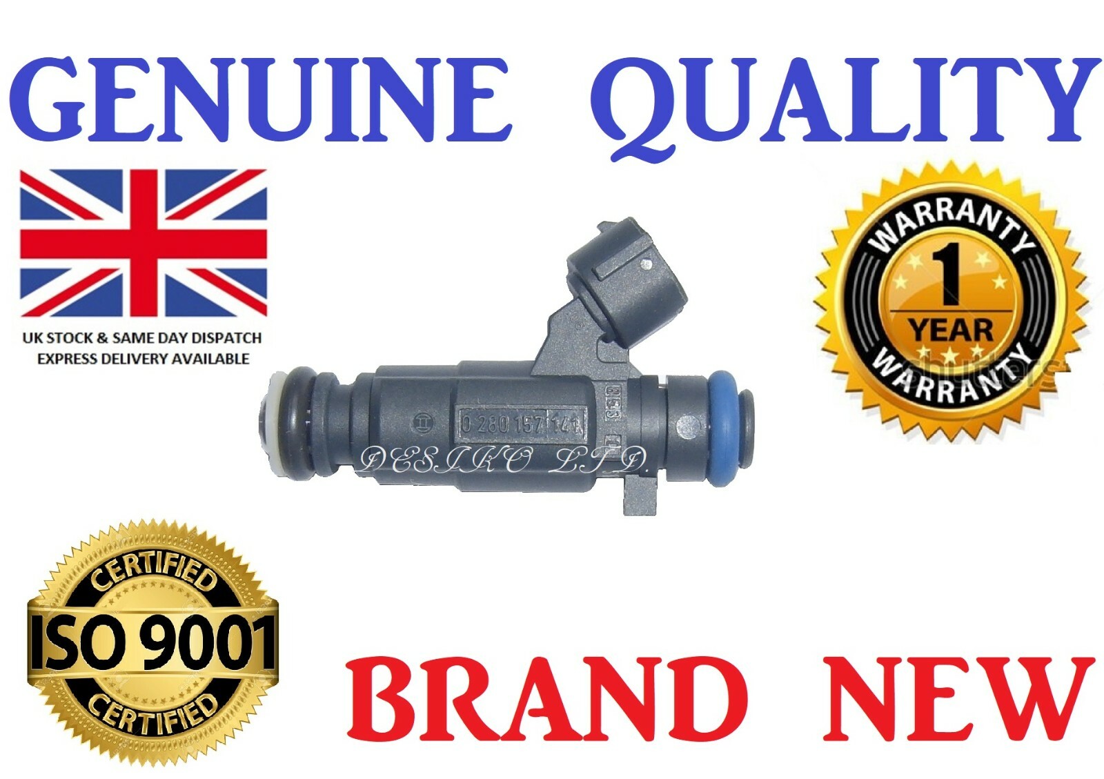 4X PETROL FUEL INJECTORS For PEUGEOT CITROËN 1.6 0280157141 9673836680 ...