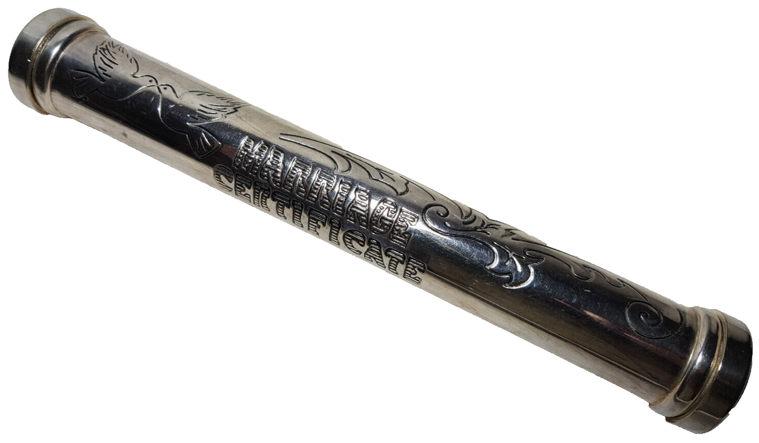 Silver Plated Wedding Certificate Tube w Blank Certificate | eBay