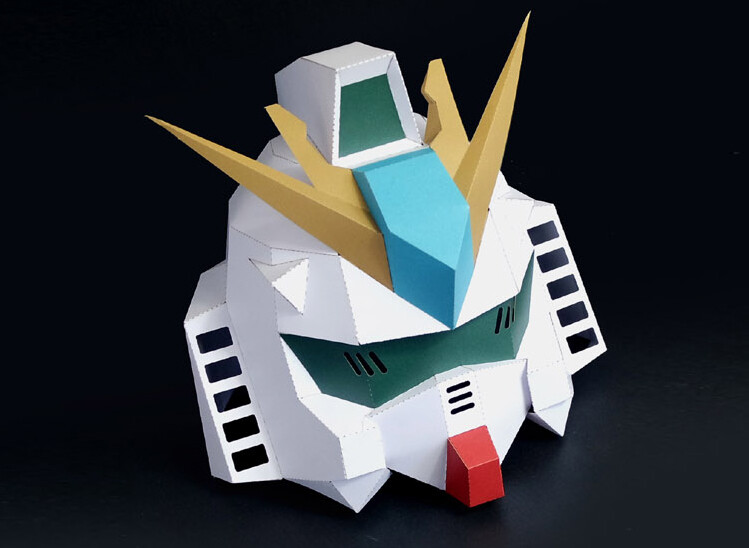 3D Paper Mask Pre-cut Gundam Costume Cosplay Halloween Paper Craft ...