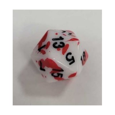 d20 Bloody Die - White & Red w/Black New | eBay Australia