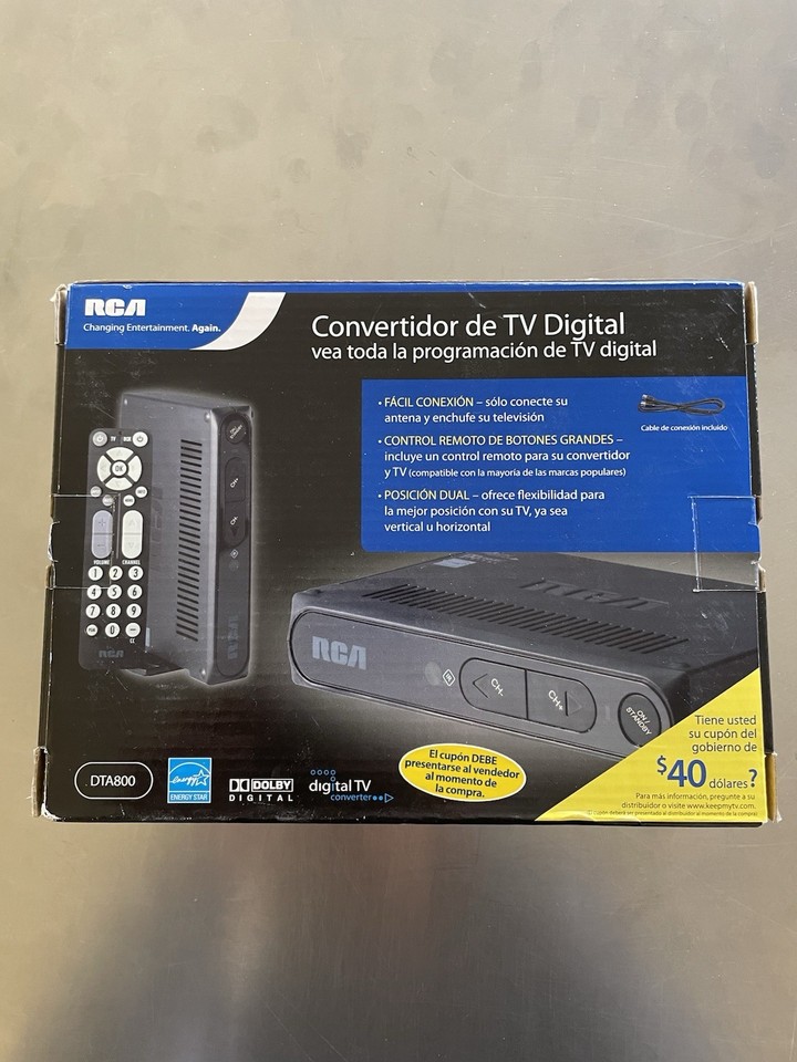 NEW RCA Digital TV Converter DTA800 For Analog TV and Remote (DTA800 ...