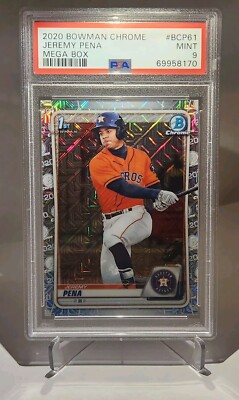 Jeremy Peña | 2020 Bowman Chrome Mega Box #61 | PSA 9 Mint | 1st RC ...