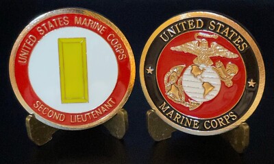 US MARINE CORPS SECOND LIEUTENANT RANK CHALLENGE COIN MILITARY ...