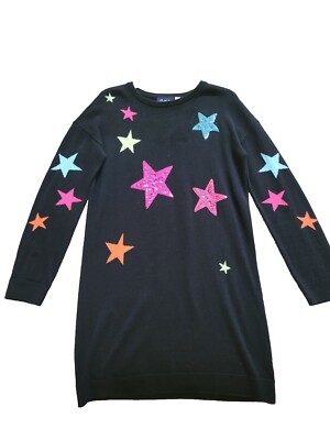 Youth Girls Sz. 16 Black Star Sparkle Sweater Dress. EUC! XL girl. Must ...