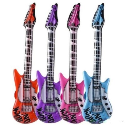 1 BIG INFLATABLE GUITAR, 42", GREAT FOR PARTIES, KARAOKE, ROCK AND ROLL ...