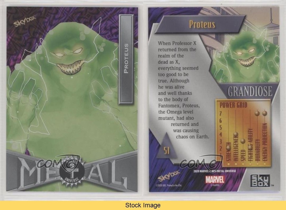 2020 Upper Deck Marvel X-Men Metal Universe Grandiose Proteus #51 READ 12g7 | eBay