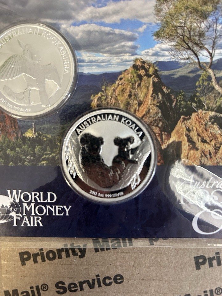 Australia 2011 KOOKABURRA KOALA Berlin World Money Fair 2-Coin Set $1 ...