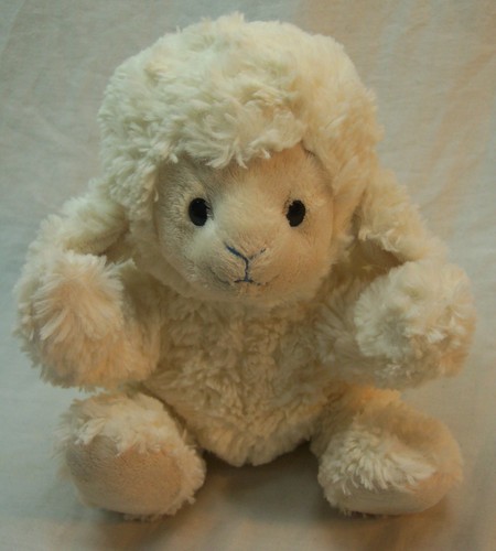 Demdaco Nat & Jules CUTE SOFT WHITE LAMB SHEEP 7" Plush STUFFED ANIMAL ...