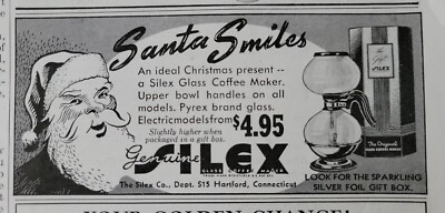 1939 Silex coffee pot santa claus smiles Vintage Ad | eBay
