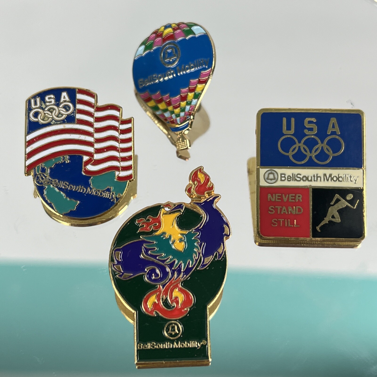 VTG LOT OF 4 1996 Atlanta Summer Olympic Games Lapel Pins BELL SOUTH ...