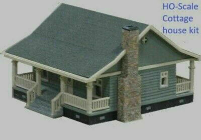 HO Scale Cottage house set (Gray) Hobby train town unassembled DIY Kit ...