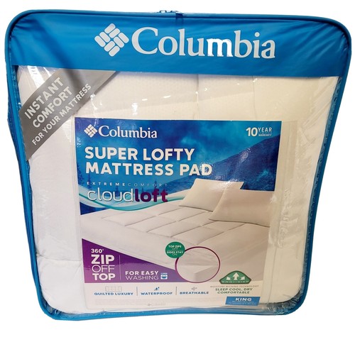 Columbia 360 Zip-off Mattress Pad, Super Lofty Mattress Pad, Cloud Soft ...