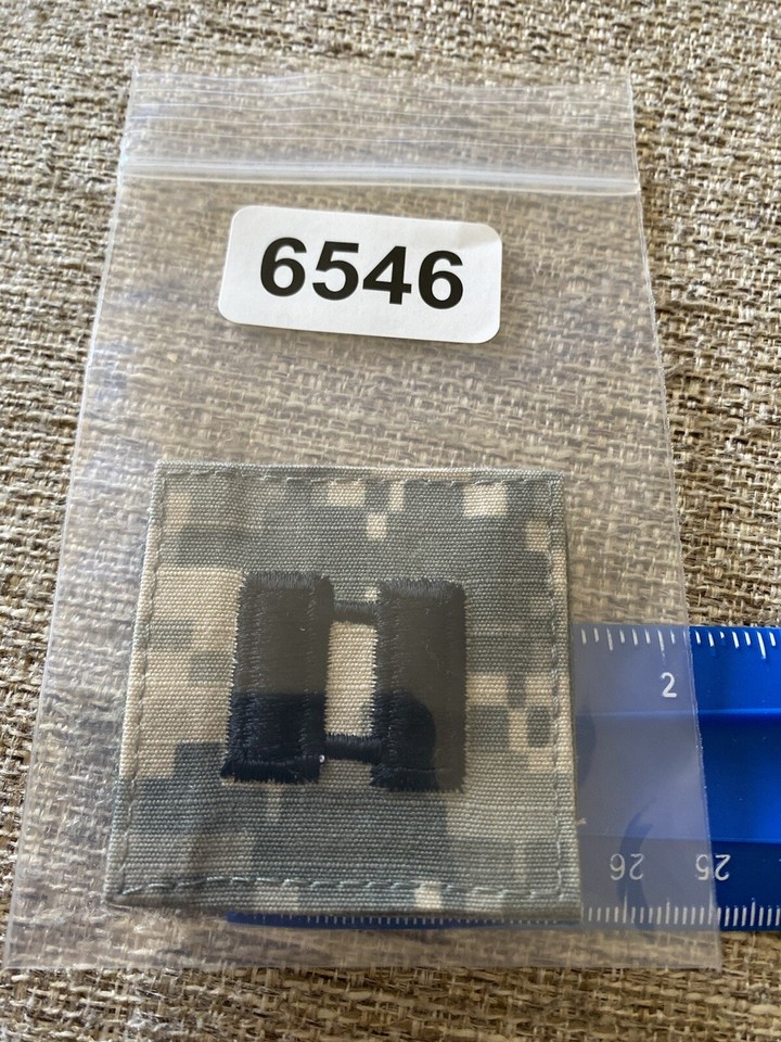 US Army Captain CPT O-3 Rank ACU Hook / Loop Pattern Military Patch ...