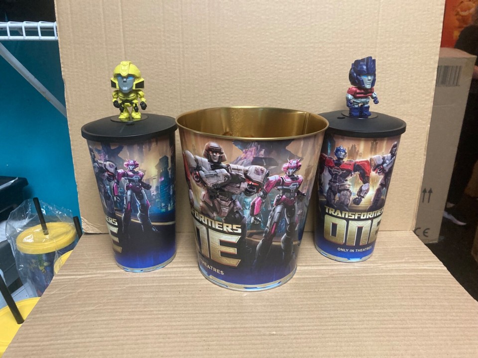 Transformers one tin Popcorn bucket, To cut toppers | eBay