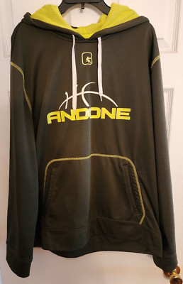 AND1 Men's Basketball pullover hoodie Sweatshirt Size XL Olive Green ...
