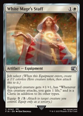 MTG Magic FIN Final Fantasy - 1x EN NM 0042 C White Mage's Staff | eBay