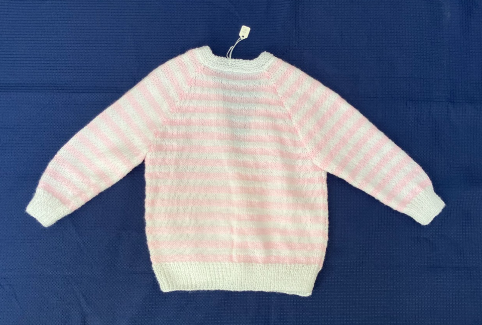 Hand Knitted Cardigan - Size 24 inch chest/ approx 4/5 years old - Pink ...