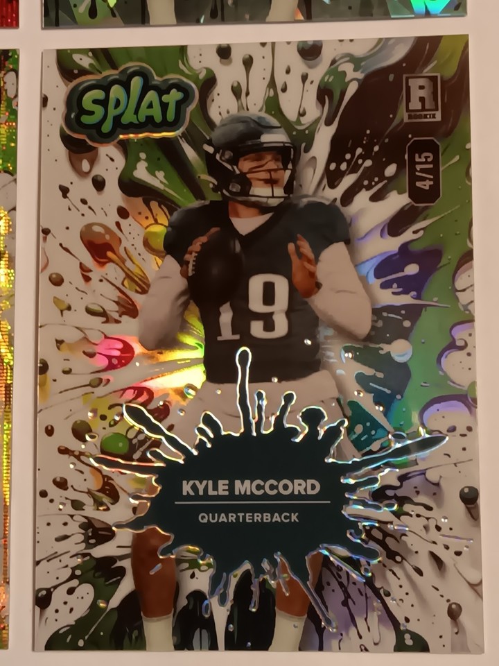 Kyle Mccord RC's 2025 Splat 4 Card Lot - /3 Wave, /6 Ice, /8 Sparkle ...