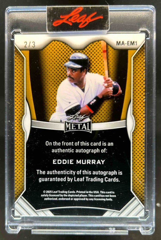 2025 Leaf Spectacular Eddie Murray Metal Auto Kaleidoscope Red #/3 | eBay