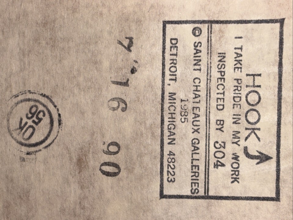 Vintage Framed Andy Mack Japaniss Oil Print Signed Artist Framed 17 X21 ...