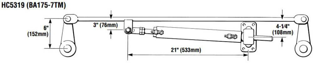 Teleflex HC-5319-3 Inboard BA175-7TM Hydraulic Steering-Rudder Cylinder ...