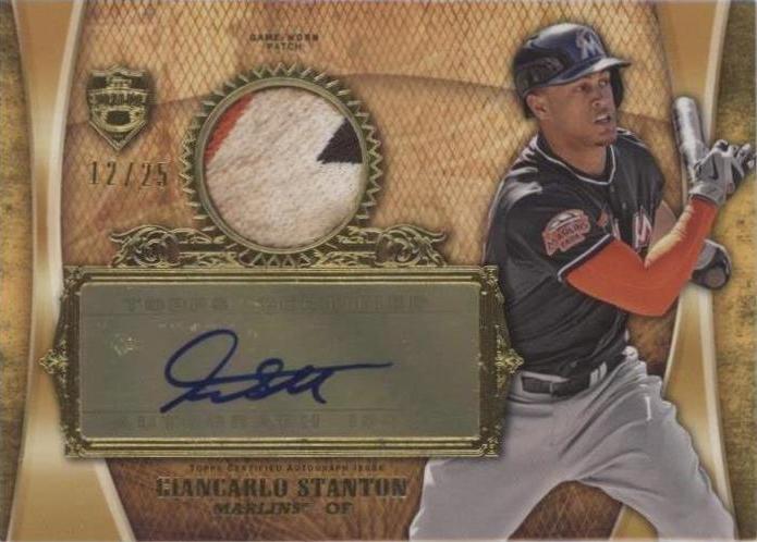 2013 Topps Supreme - Autographed Patch Relics Giancarlo Stanton #APR ...