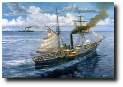 First Shot - Tom Freeman - SS Nashville Naval Art (Limited Edition) | eBay