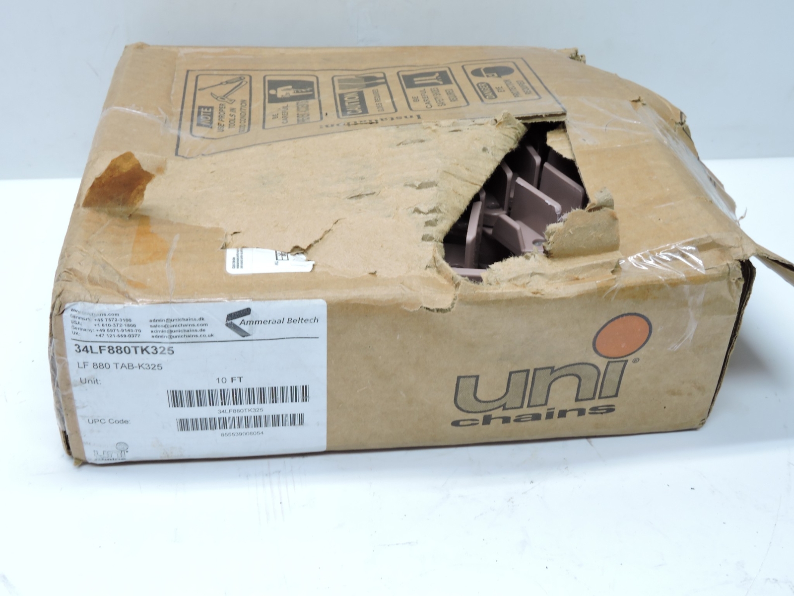 UNI CHAINS 10' BROWN ROLLER CHAIN 34LF880TK325 / LF880TAB-K325 - NOB ...