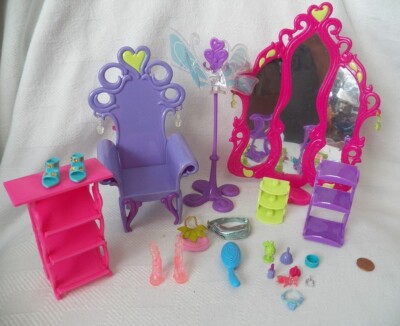 Winx Club Glam Magic Dressing Room Bloom fairy doll furniture lot ...