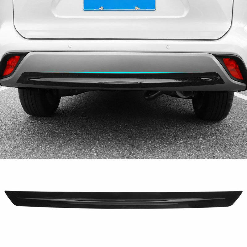 Glossy Black Rear Bumper Lip Trim Molding Cover For Toyota Highlander ...