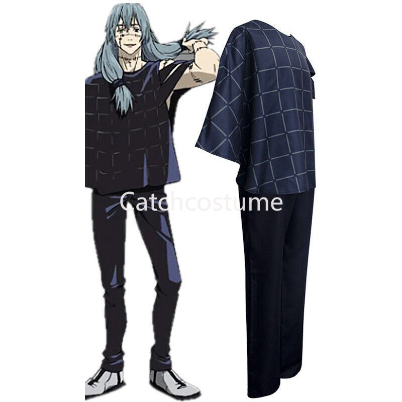 Anime Jujutsu Kaisen Mahito Cosplay Costume Wig Top Pants Set Halloween ...