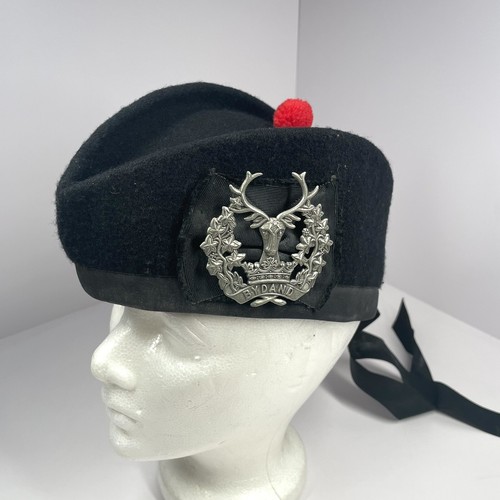 Vintage Wool Gordon Highlanders Badged Glengarry Cap Hat Made In ...