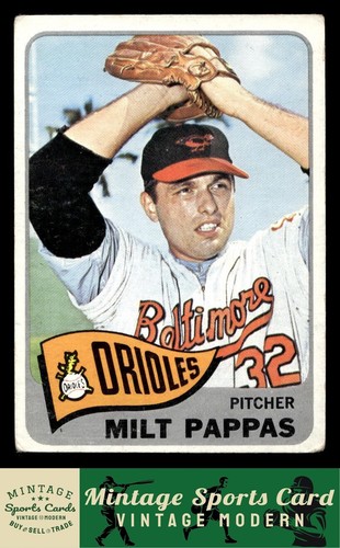 1965 Topps - Milt Pappas - #270 Baltimore Orioles | eBay
