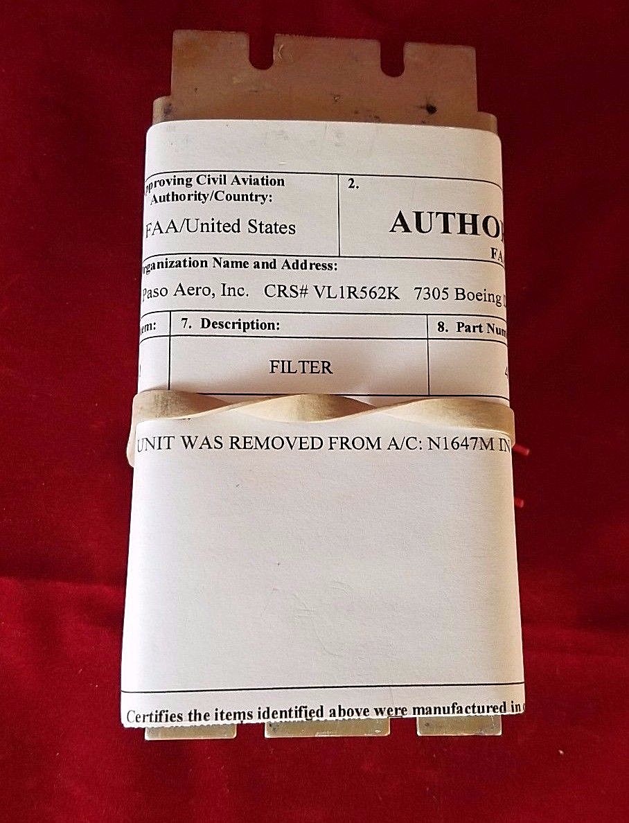 ARC Cessna Alternator Noise Filter With Fresh 8130 P/N 41260-0000. $300 ...