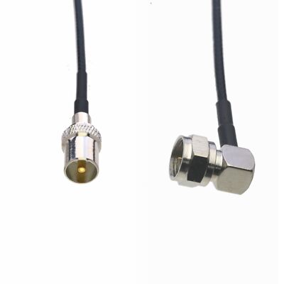 RF coaxial DVB Cable F male RA to IEC PAL plug RG174 pigtail 6"~10FT TV ...