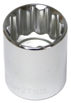 27mm x 1/2" Drive Standard Socket (12 Point) T&E Tools 54327 | eBay ...