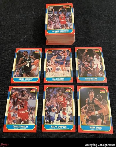 Lot of 96 1986-87 Fleer Basketball B. King / Ralph Sampson ROOKIE RC ...