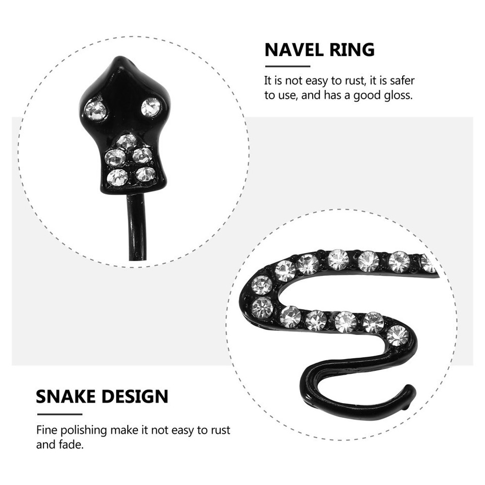 Creative Snake Belly Button Stainless Steel Navel Decoration Piece ...