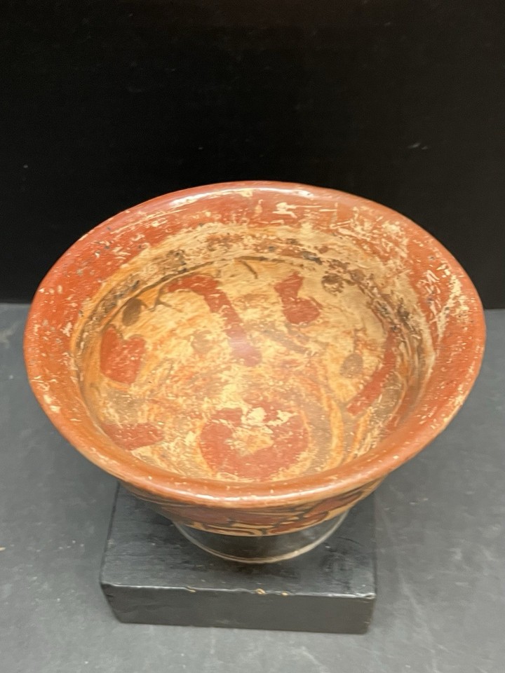 Pre-Columbian Authentic Solid Artifact Polychrome Mayan Copador Pottery ...