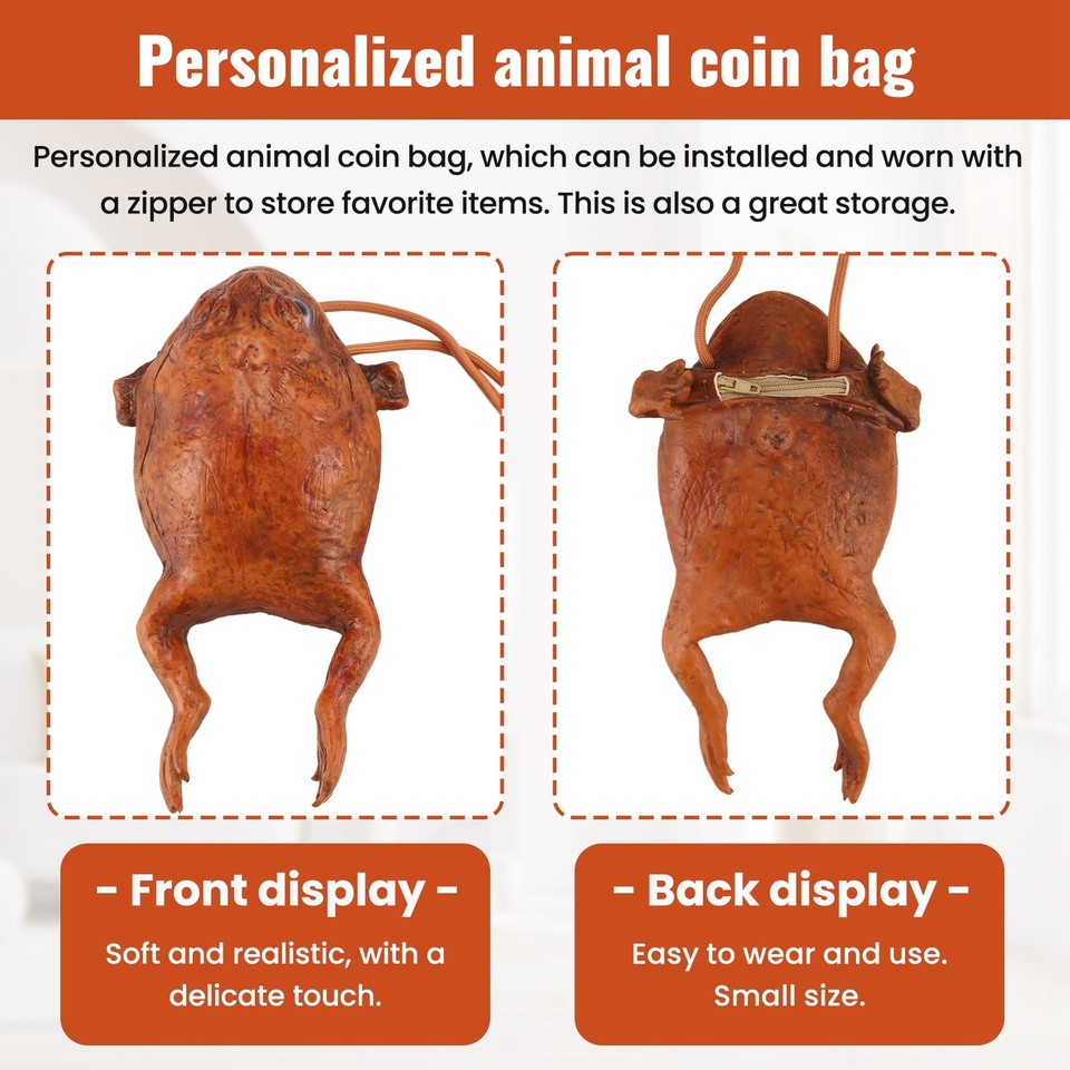 Funny Toad Wallet Individuality Animal Coin Pouch Realistic Wallet ...