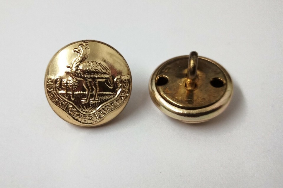 Genuine Vintage Rhodesia Regimental Insignia Gold Ring Buttons 14mm X2 ...