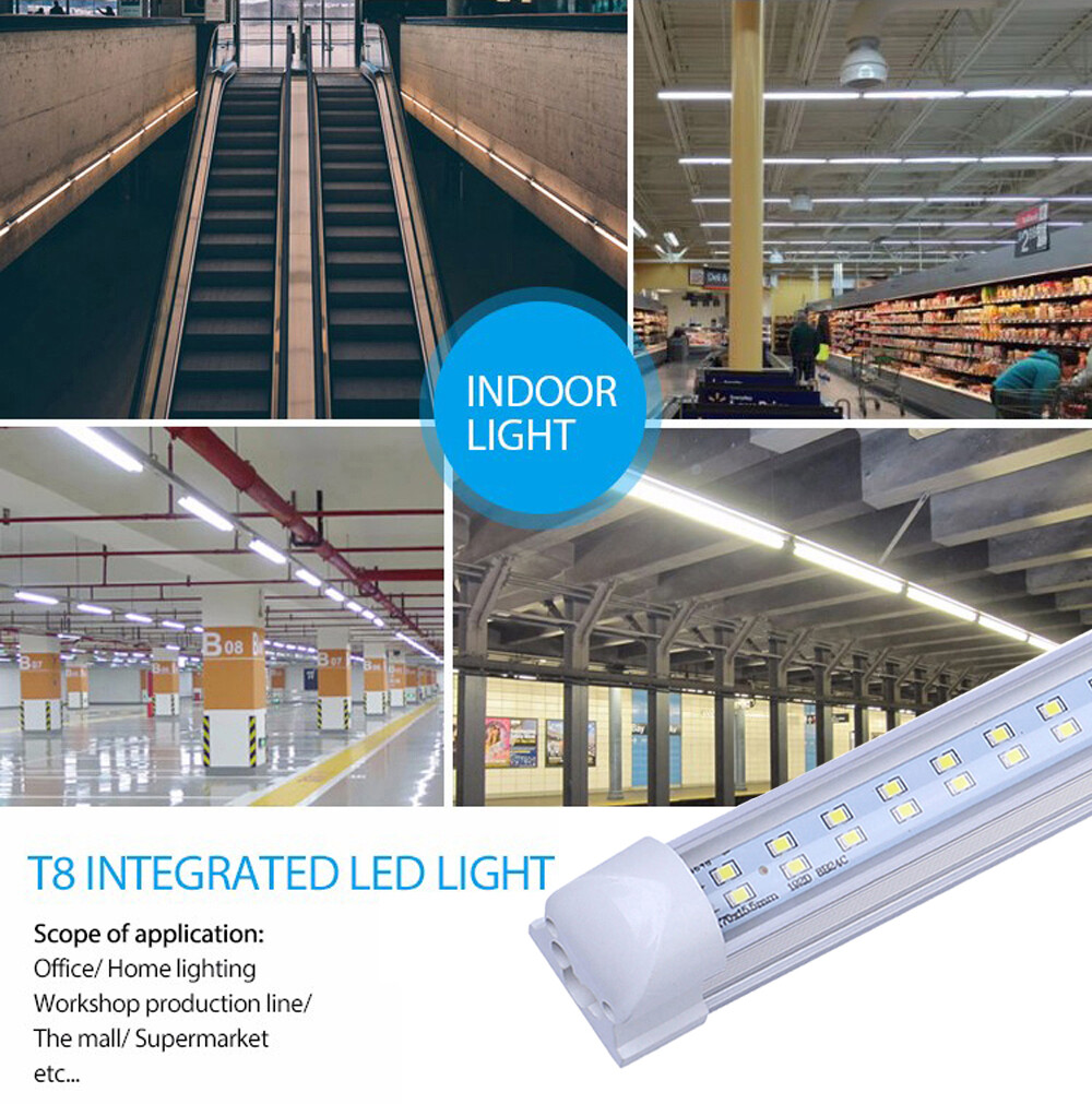 T8 8FT 72W Integrated 8' Led Tube Light Bulbs 8Foot Led Shop Light ...