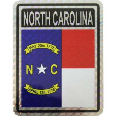 State of North Carolina Reflective Decal Bumper Sticker 3.875" x 3 ...