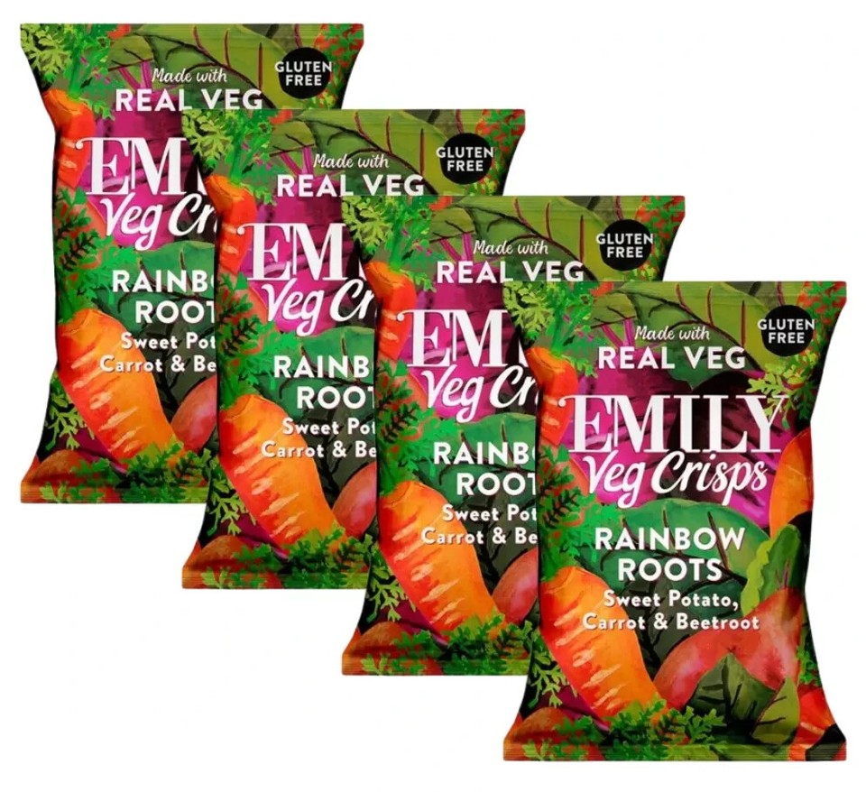 Crisps Emily Chips Sweet Potato, Carrot & Beetroot Emily 30g | eBay UK