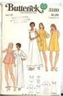 OOP Butterick Pattern Misses Nightgown Robes Pajamas Loungewear UPIC ...