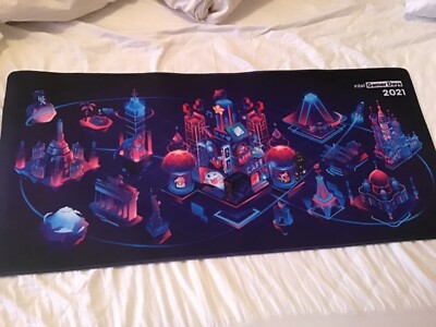 Large Intel pc computer gaming gamers mat 885mm by 400mm brand new in ...