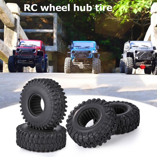 4x 2.2 inch Rubber Wheel Tires For 1/10 RC Rock Crawler Traxxas TRX4 ...